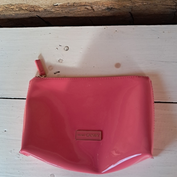 Prada | Bags | Prada Candy Pink Vinyl Makeup Pouch 8x 5 | Poshmark